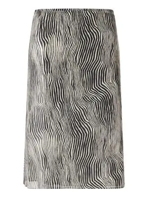 ST. AGNI Savannah Zebra-pattern Wrap Mini Skirt - Black