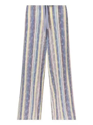 Anna Sui Striped Loose-fit Knit Trousers - Multicolor