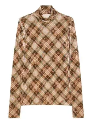 IBLUES Chenille Printed Tulle Long-sleeved Blouse - Multi-color