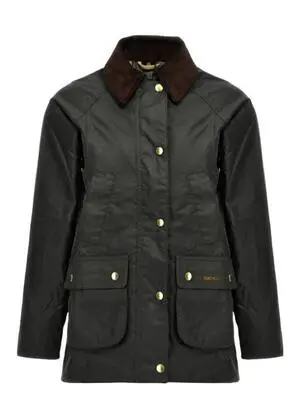 Barbour Modern Beadnell Collared Jacket With Corduroy Collar And Vented Back - Green