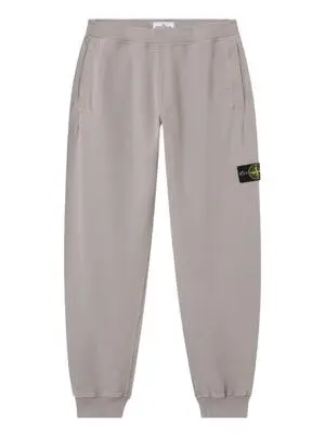 Stone Island Regular-fit Joggers With Ribbed Cuffs - Grey