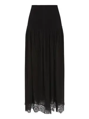 Zimmermann Valiant Lace-trim Maxi Skirt - Black