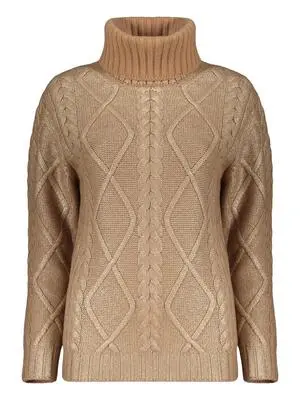 Herno Cable-knit Turtleneck Sweater - Beige