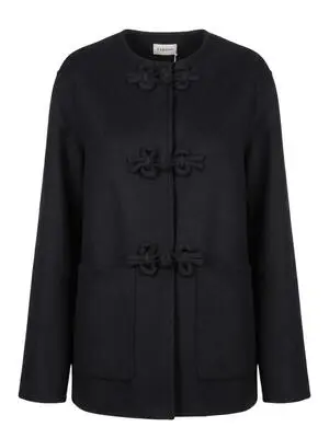P.a.r.o.s.h Long-sleeve Casual Jacket With Front Button Closure - Black