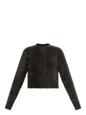 LISA YANG Lisa Yang Azalea Brushed Knit Cardigan Green