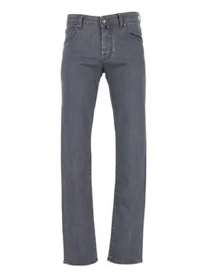Jacob Cohen Logo-patch Straight-leg Jeans - Grey
