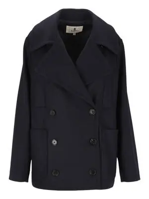 Barena Venezia Double-breasted Coat With Notched Lapel - Blue