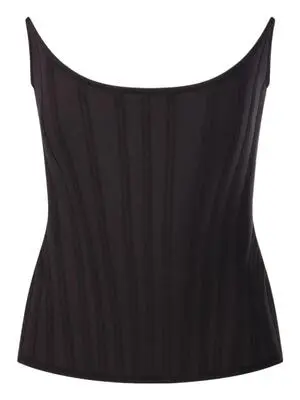 Giuseppe Di Morabito Sleeveless Top With Back Zipper - Brown