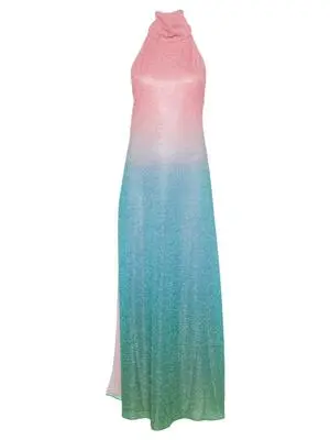 Oseree Ombré Backless Gown - Blue