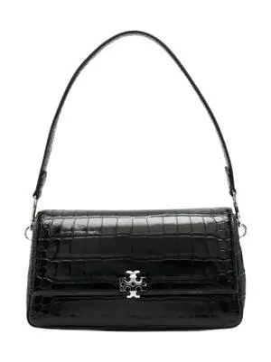 TORY BURCH Tory Burch Charlie Croc-Embossed Shoulder Bag