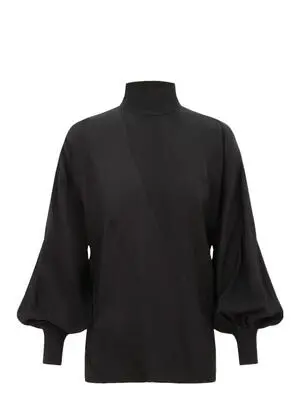 Zimmermann Bias-cut Shirt - Black