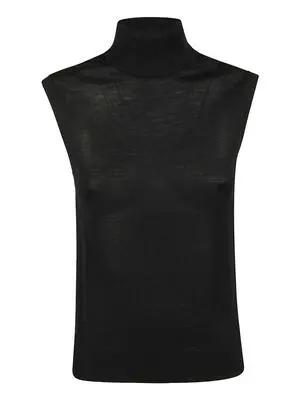 Polo Ralph Lauren Mock-neck Knitted Top - Black