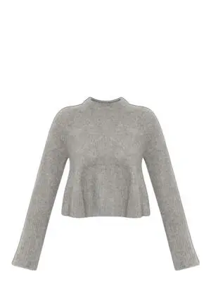 LISA YANG Lisa Yang Portia Peplum Knitted Sweater Grey