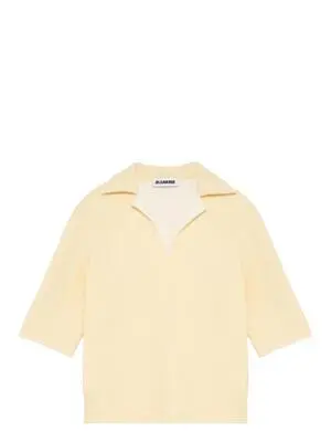 JIL SANDER Jil Sander V-Neck Raglan Sleeve Polo Shirt