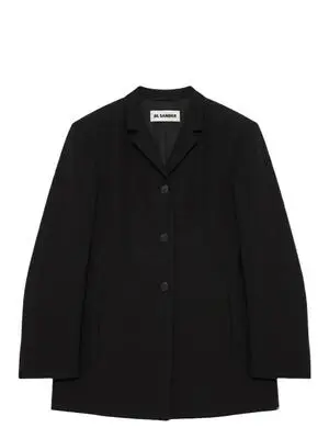 JIL SANDER Single-breasted Blazer With Patch Pockets - Black