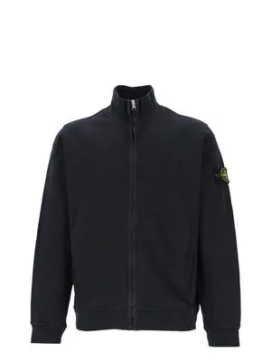 Stone Island Brushed Fleece Track Jacket - Blue