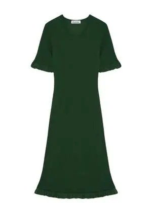 JIL SANDER Round Neck Dress - Green