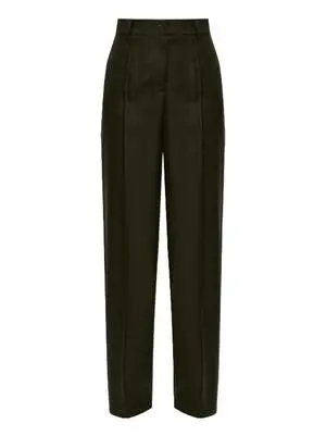 Moncler Tailored Trousers With Belt Loops - Green