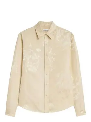 JIL SANDER Jil Sander Long-Sleeved Floral Jacquard Shirt