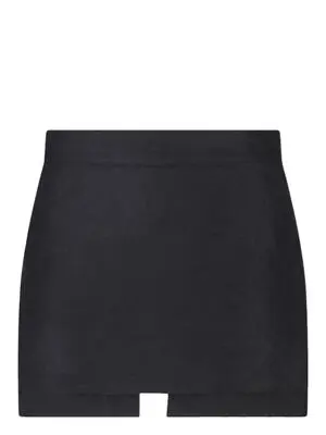 Rick Owens Fog Cutoff Layered Mini Skirt - Black