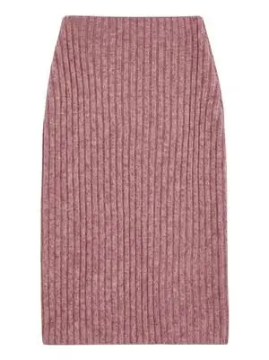 JIL SANDER Jil Sander Ribbed Knit Midi Skirt