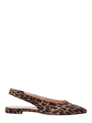 STUART WEITZMAN Stassi Print Slingback Flats - Leopard