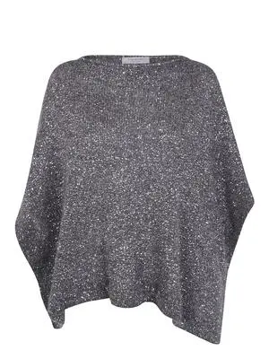 D.exterior Crystal-embellished Knit Top - Black