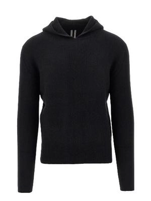Rick Owens Fine-knit Hoodie - Black
