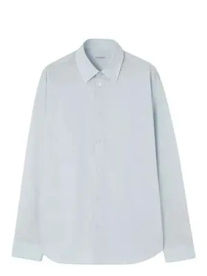 Burberry Slim Fit Cotton Shirt - Light Blue