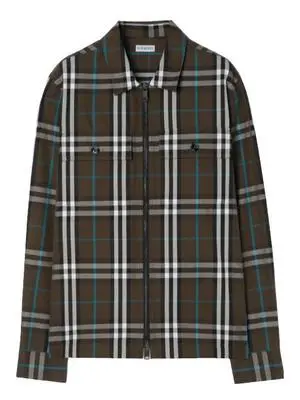 Burberry Check Cotton Overshirt - Comfortable Brown