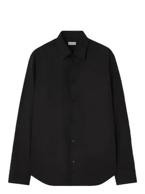 Burberry Slim Fit Cotton Shirt - Black
