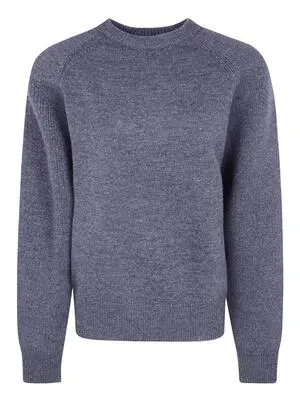 THE FRANKIE SHOP Raglan Sleeved Padded Shoulder Jumper - Grey