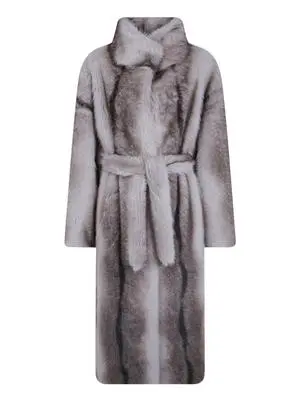 THE FRANKIE SHOP Ravello Faux Fur Robe Coat - Multi-color
