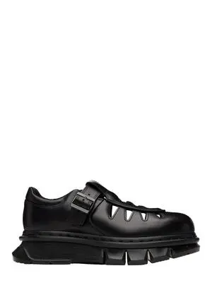 Dr. Martens Qubist Fisherman Buckle-fastening Cut-out Shoes - Black