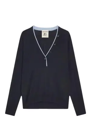 SEMICOUTURE Semicouture V-Neck Sweater With Decorative Buttons