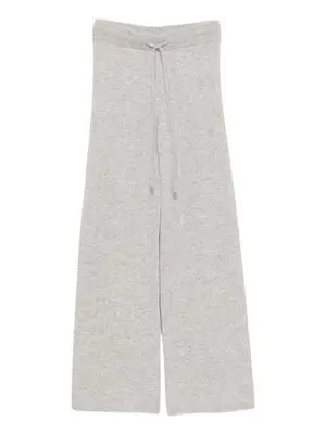 ERMANNO FIRENZE Wide-leg Drawstring Track Pants - Grey