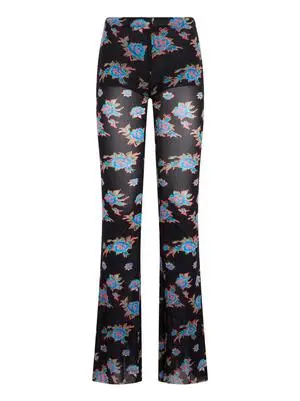 Philosophy Di Lorenzo Serafini Floral Wide-leg Pants - Black