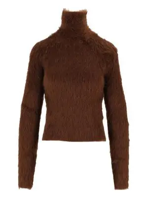 DONDUP Dondup High Neck Knit Sweater Brown