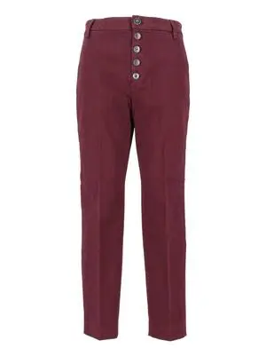DONDUP Nima Buttoned Trousers - Red