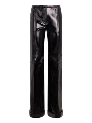 Philosophy Di Lorenzo Serafini Wide-leg Leather Pants - Black
