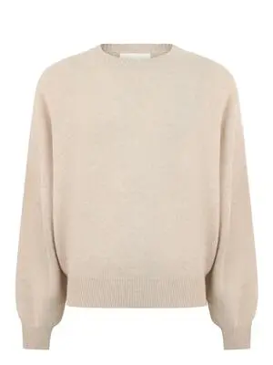 LISA YANG Lisa Yang Relaxed Crew Neck Sweater Beige