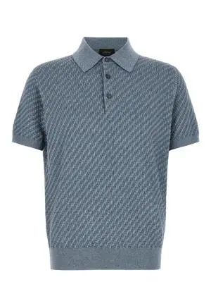 Brioni Short-sleeved Polo Shirt - Blue
