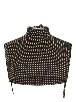 Philosophy Di Lorenzo Serafini Polka-dot High-neck Cropped Top - Black