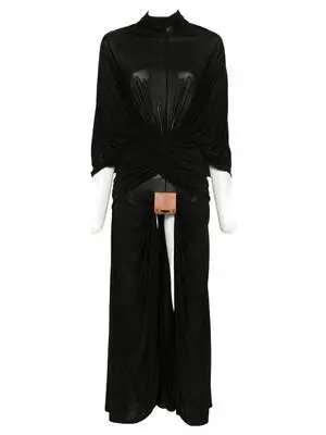 JEAN PAUL GAULTIER Jean Paul Gaultier Long-Sleeved Draped Maxi Dress