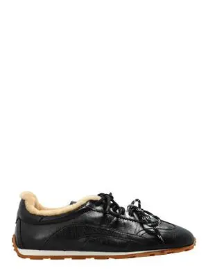 Dsquared2 Round Toe Lace-up Sneakers With Logo Detailing - Black
