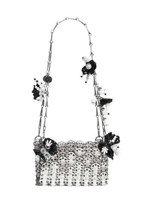Rabanne Floral Disc Shoulder Bag - Silver