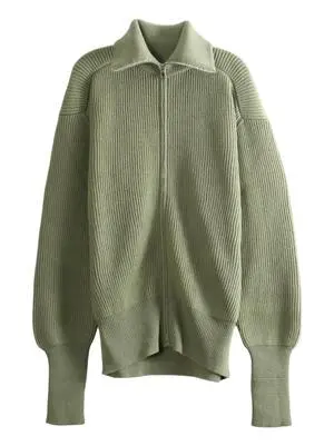 RIER Long-Sleeved Cardigan With Zip Collar