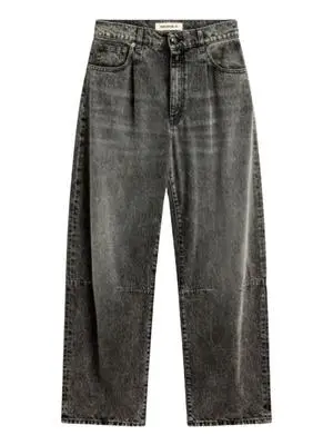 SEMICOUTURE Loose-fit Paneled Jeans - Black
