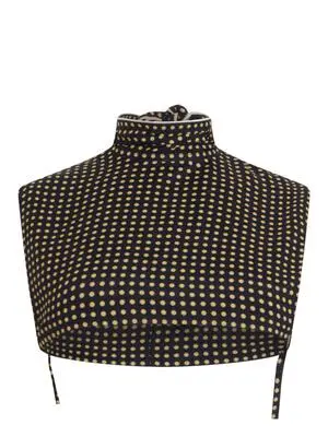 Philosophy Di Lorenzo Serafini Polka-dot High Neck Cropped Top - Black