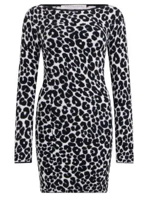 PHILOSOPHY DI LORENZO SERAFINI Philosophy Di Lorenzo Serafini Long Sleeve Animal Print Bodycon Dress